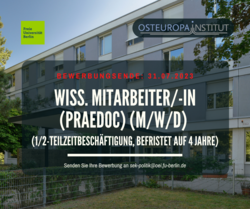 Ausschreibung: Wiss. Mitarbeiter/-in (Praedoc) (m/w/d) mit 1/2-Teilzeitbeschäftigung • Politik ...